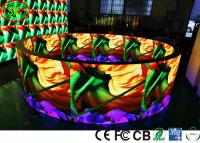 China Full Color 360 Degree Cylinder LED Display Outdoor Column Curve Screen P3.91 500x500mm for sale