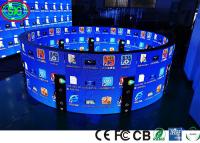 China Indoor 360 Degree Cylinder LED Display P3.91 500x500mm Curve Screen Advertising Billboard for sale