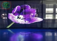 China Indoor Transparent LED Display P7.8125 4500cd/m² 16384dots Custom Cabinet for sale