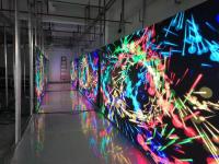 China P3.91 SMD1921 Transparent LED Display Curtain 1R1G1B 2500cd Indoor for sale
