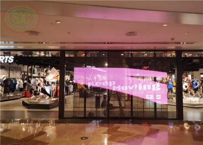 China Indoor Transparent LED Display P7.8125 4500cd/m² 16384dots Custom Cabinet for sale