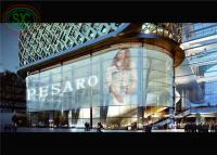 China Transparent Mesh LED Display Glass 7.812mm Pitch 4500cd Brightness for Shopping Mall for sale
