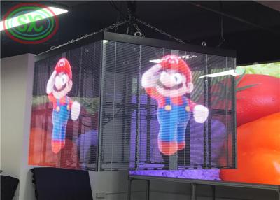 China P4mm Indoor Transparent Full Color LED Grid Screen 160 Degree Viewing Angle 3 Year Warranty for sale