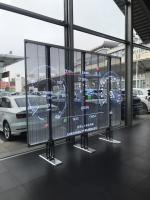 China Commercial 1R1G1B Transparent LED TV Screen 1000mmx1000mm Case 65% Transparency for sale