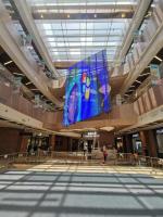 China P3.91-7.82 Transparent LED Display 32768 Pixels Sqm High Brightness 500x1000mm Cabinet for sale