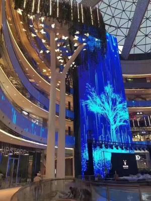 China P3.91 Indoor LED Transparent Display Screen 500x1000mm 1920Hz Refresh Rate Glass Window Advertising for sale