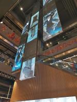China P3.91 Indoor LED Transparent Display Screen 500x1000mm 1920Hz Refresh Rate Glass Window Advertising for sale
