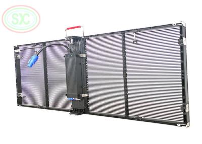 China Indoor Transparent LED Display 3.91x7.82mm Seamless Full Color Screen 4500cd for sale