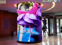 China Outdoor Full Color 360 Degree Column LED Display Screen P3.91 500mm Cabinet for sale