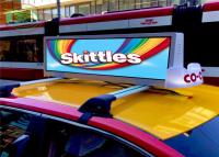 China 150W 27778 Dots/m2 Mobile Truck LED Sign WIFI 4G 1R1G1B for Taxi Advertising for sale