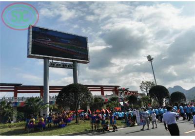 China Customized Iron Steel Cabinet Outdoor P10 LED Billboard 7500cd Brightness 1920Hz Refresh for sale