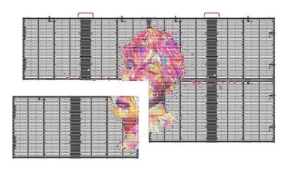 China Indoor P3.91-7.82mm Transparent LED Screen 1500nits SMD Video Wall for Showcase for sale