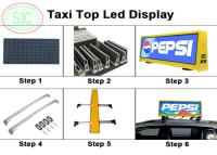 China Full Color SMD Outdoor P10 LED Sign for Taxi Advertising 1600mm x 160mm 9-33V for sale