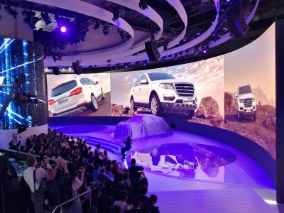 China Curved Indoor LED Display Panel P3.91 500x500mm Cabinet Full Color Video Wall for sale