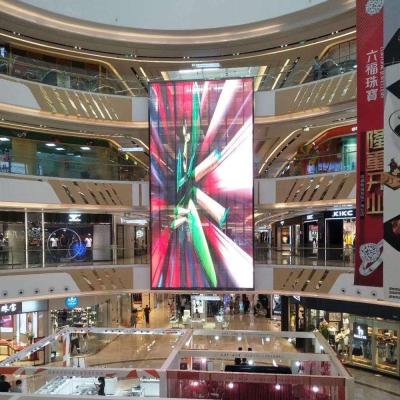China Commercial Glass Mesh Transparent LED Screen P3.91-7.82 Indoor Full Color 1000x1000mm for sale