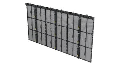 China P3.91-7.82 Full Color Transparent LED Screen 1500cd Brightness for Glass Curtain Walls for sale