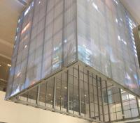 China IP54 Indoor Full Color Transparent LED Screen SMD1921 10.4mm Pixel Pitch 9216 Dots/sqm for sale
