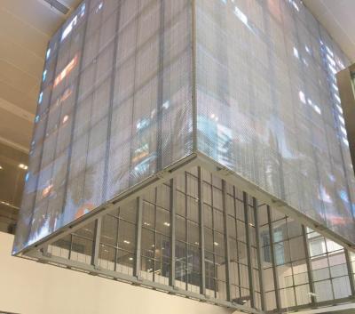 China G3.91-7.82mm Transparent LED Screen 500x1000mm Indoor Display with 800 Nits Brightness and 55-72% Transparency for sale