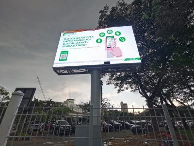 China P6 Outdoor LED Display Panel 960x960mm Building Roof Mounted Video Screen 27778 Pixels per sqm for sale