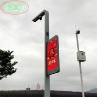 China HuiDu Outdoor P6 Pole Light LED Display with WIFI 4G Software System for Brand Advertising for sale