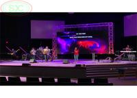 China Outdoor HD LED Rental Screen P4 Stage Background Display 62500 dots/sqm 640x640mm Cabinet for sale