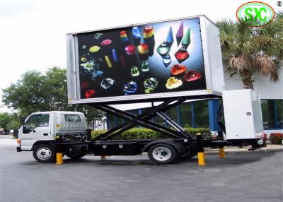 China P10 IP65 Outdoor Truck Mounted LED Display 10mm Pixel Pitch 800W Full Color Video Screen for sale