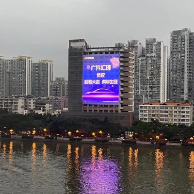 China Outdoor Transparent LED Panel Screen P3.91 P7.82 Advertising Poster Glass Display 1000x1000mm Cabinet 7500nits for sale