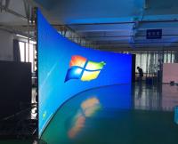 China P3.91 Indoor LED Curved Screen 1000x500mm Full Color Stage Background Display for sale