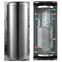 China 300L Duplex SS Pressure Water Tank 400L Pressurized Hot Water Cylinder for sale