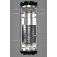 China Freestanding Pressure Water Tank 600L 1000L Stainless Steel Buffer Tank for sale
