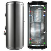 China Solar Powered Hot Water Tanks with Single or Double Coils and Stainless Steel Housing for sale