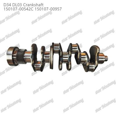 China D34 DL03 Engine Crankshaft 150107-00542C 150107-00957 For DOOSAN DAEWOO Engine Spare Parts for sale