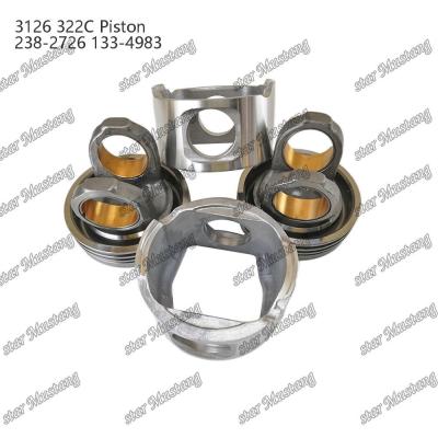 China Piston With Pin 3126 322C Chamber Size 74mm 238-2726 133-4983 for sale