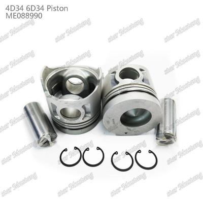 China 4D34 Engine Piston Pin Hole 36mm With Alfin Without Oil Gallery ME088990 For Mitsubishi Engine Spare Parts for sale