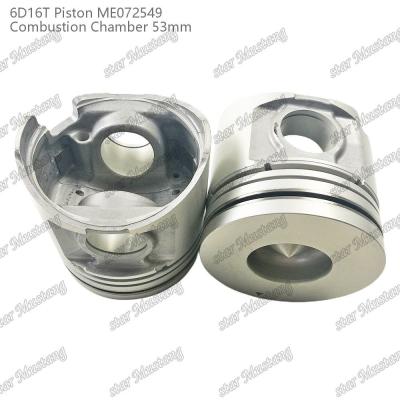 China 6D16T-24V Engine Piston Chamber Size 53mm 3kx2.5x4mm Pin Hole 38mm ME072549 For Mitsubishi Engine Spare Parts for sale