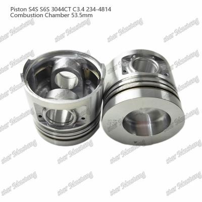 China S4S S6S 3044CT C3.4 Engine Piston Alfine Chamber Size 53.5mm Oil Ring 4.5mm 234-4814 For Mitsubishi Engine Spare Parts for sale