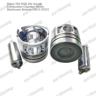 China FE6 FE6B Engine Piston 24V Chamber Size 56mm 2.5x2x4mm 12013-Z5572 For Nissan Engine Spare Parts for sale