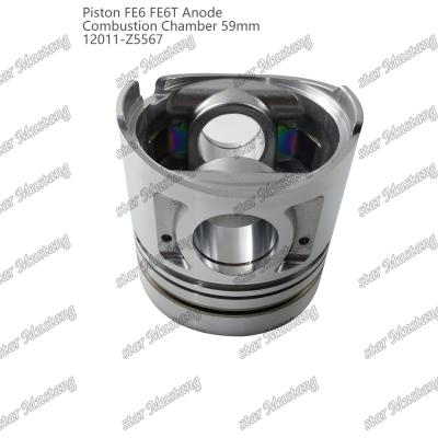 China FE6 FE6T Engine Piston Chamber Size 59mm 3x2x4mm 12011-Z5567 For Nissan Engine Spare Parts for sale