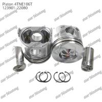 China Piston 4TNE106T With Valve Print 123901-22080 For Yanmar Diesel Engine Repair Parts for sale