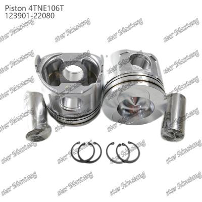 China Piston 4TNE106T With Valve Print 123901-22080 For Yanmar Diesel Engine Repair Parts for sale