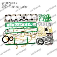 China Full Gasket Kit 6D108 PC300-6 6136-11-1813 6221-17-1811 Gasket Set For Komatsu Diesel Engine Repair Parts for sale