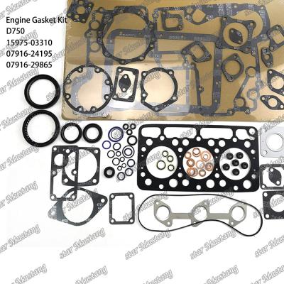 China D750 Full Gasket Set Head Gasket 15975-03310 Upper 07916-24195 Lower 07916-29865 Suitable For Kubota for sale