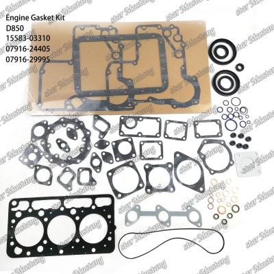 China D850 Full Gasket Set Head Gasket 15583-03310 Upper 07916-24405 Lower 07916-29995 Suitable For Kubota for sale