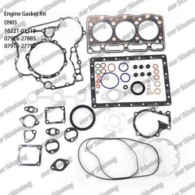 China D905 Full Gasket Set Head Gasket 16221-03310 Upper 07916-27885 Lower 07916-27799 Suitable For Kubota for sale