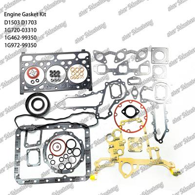 China D1503 D1703 Full Gasket Set Metal 1G720-03310 1G462-99350 1G972-99350 Suitable For Kubota for sale