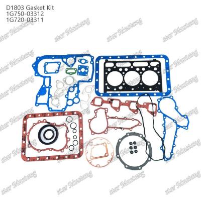China D1803 Full Gasket Set 1G750-03312 1G720-03311 Suitable For Kubota for sale