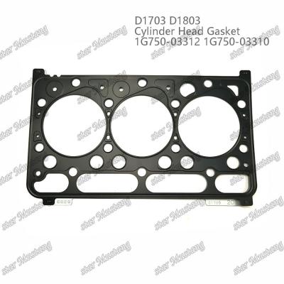China D1703 D1803 Cylinder Head Gasket Metal 1.20mm 1G750-03312 1G750-03310 Suitable For Kubota Engine for sale