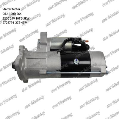 China Engine Starter Motor C6.4 320D S6K 320C 24V 10T 5.5KW 2724774 272-4774 For Caterpillar Engine Spare Parts for sale