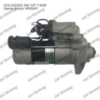 China Engine Starter Motor C6.6 E323D2 24V 10T 7.5KW 4995641 For Caterpillar Engine Spare Parts for sale