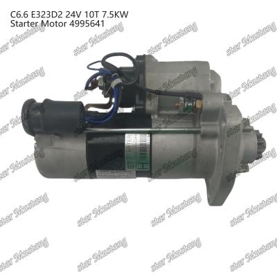 China Engine Starter Motor C6.6 E323D2 24V 10T 7.5KW 4995641 For Caterpillar Engine Spare Parts for sale